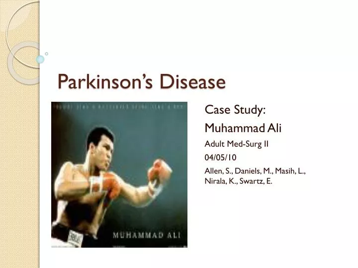 PPT - Parkinson’s Disease PowerPoint Presentation, free download - ID ...