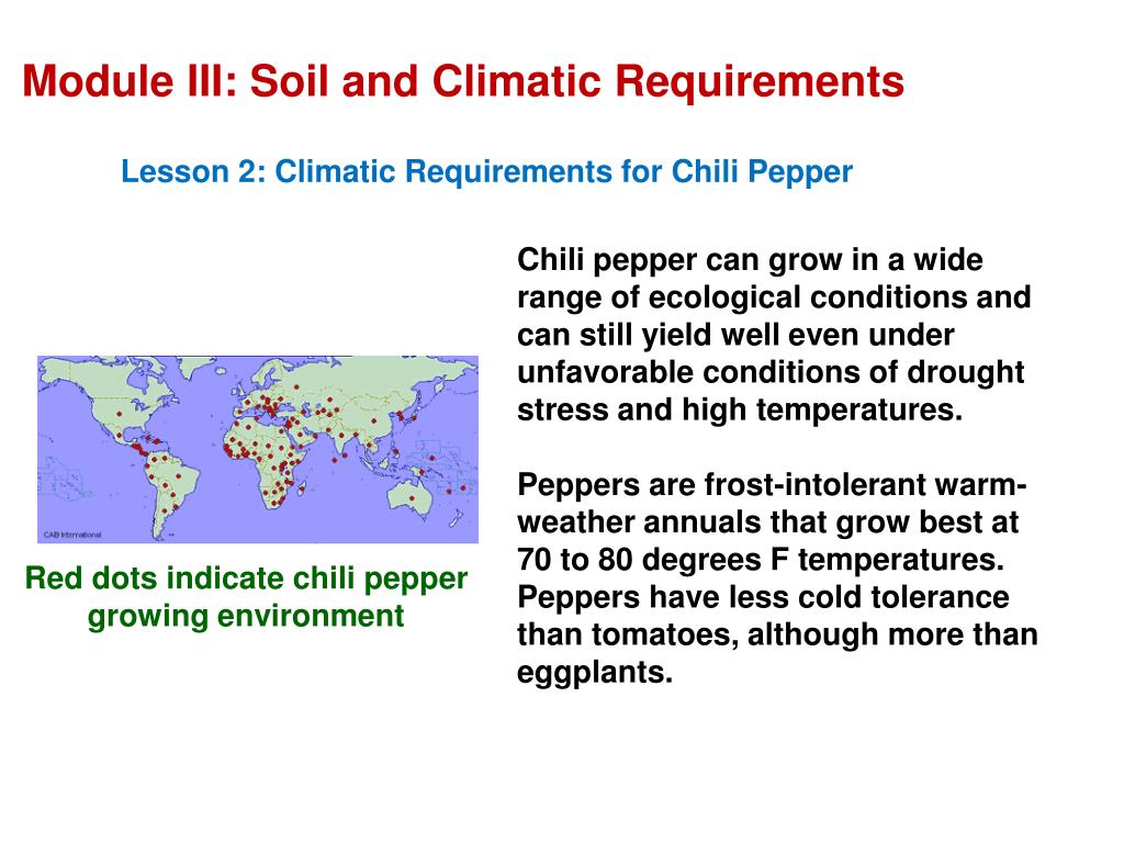 PPT - Module III: Soil and Climatic Requirements PowerPoint ... PPT - Module III: Soil and Climatic Requirements PowerPoint ...