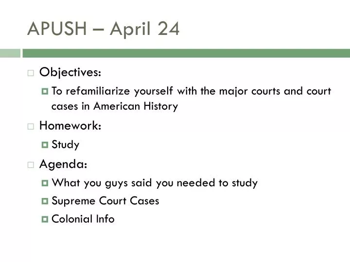 PPT - APUSH – April 24 PowerPoint Presentation, free download - ID:1560778