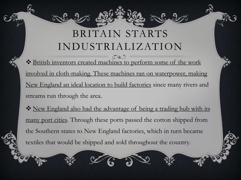 PPT - Industrial Revolution (CA Standards: 8.6.1; 8.6.2; 8.6.3; 8.7.1 ...