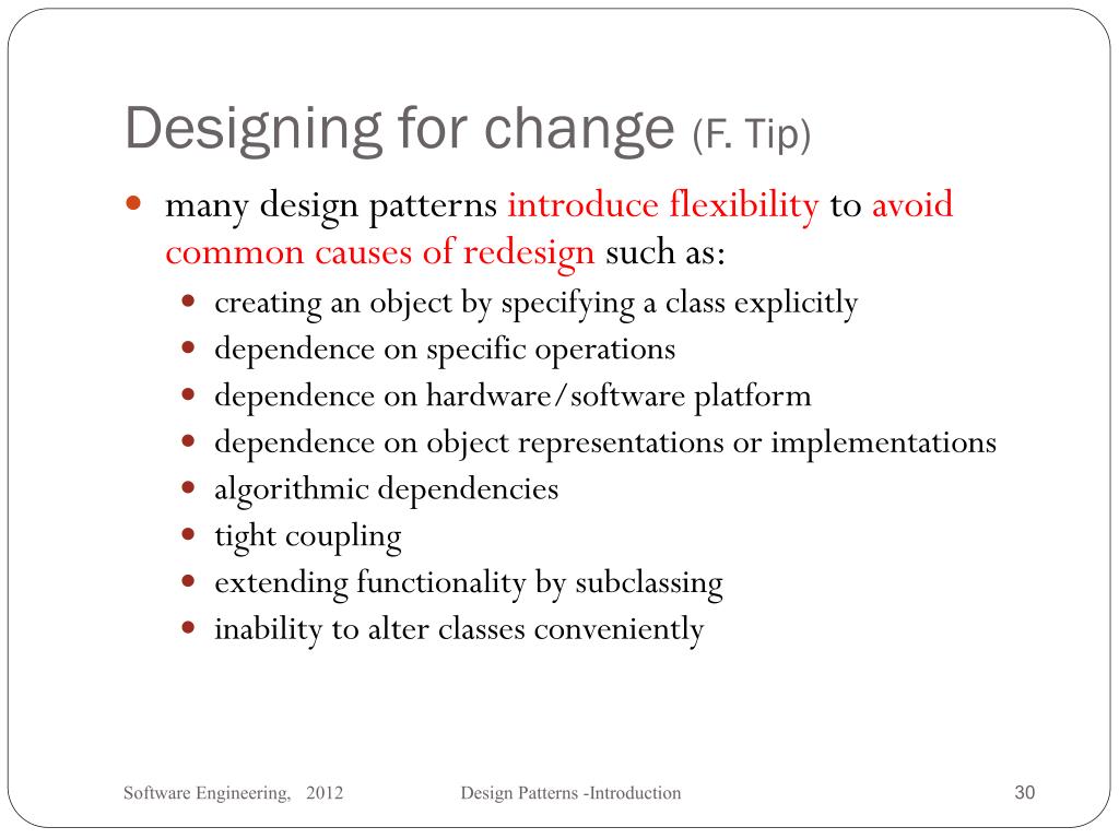 PPT - Software Engineering Design Patterns -- Introduction PowerPoint ...