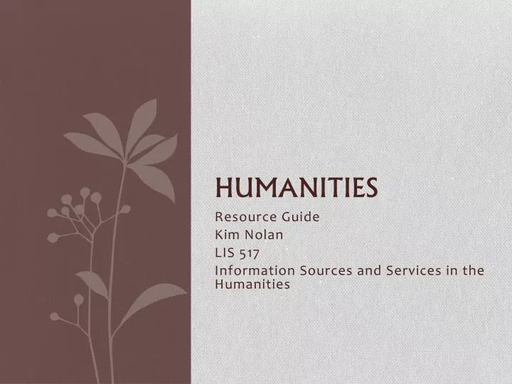 PPT - Humanities PowerPoint Presentation, free download - ID:1561262
