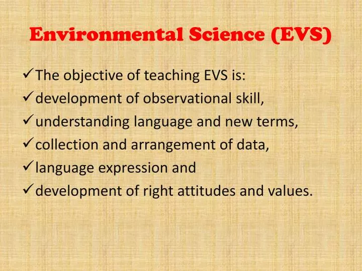 PPT - Environmental Science (EVS) PowerPoint Presentation, free ...