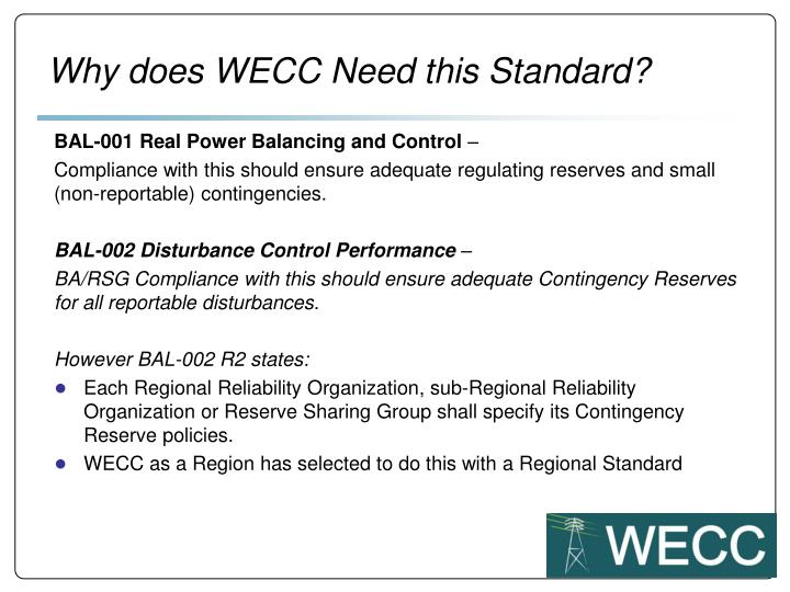 PPT - BAL-002-WECC-2 Compliance Monitoring or an Auditors View of the ...