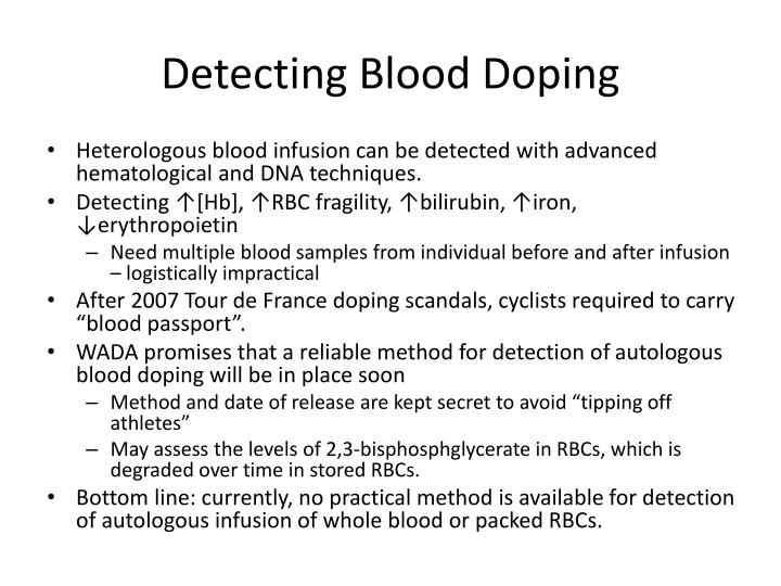 PPT - Blood Doping PowerPoint Presentation - ID:1561984