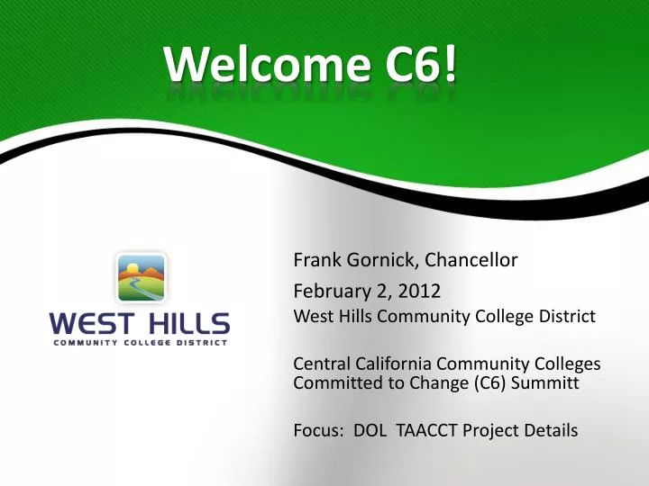 PPT - Welcome C6! PowerPoint Presentation, free download - ID:1562358