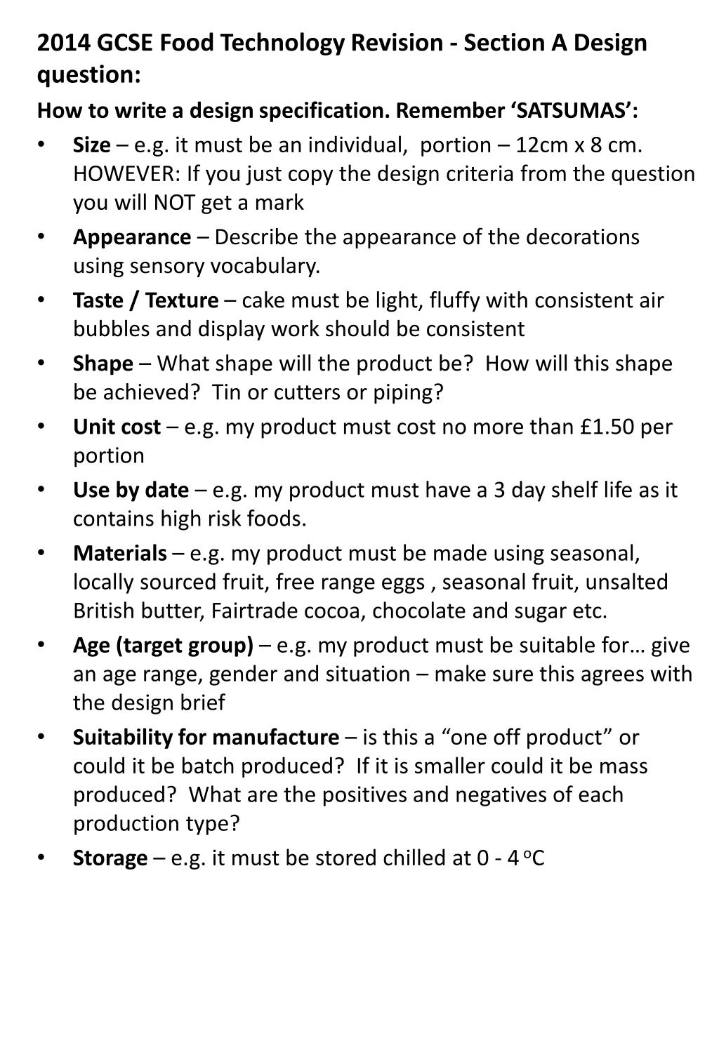PPT - Food Technology GCSE Revision 2014 Walton High School PowerPoint ...