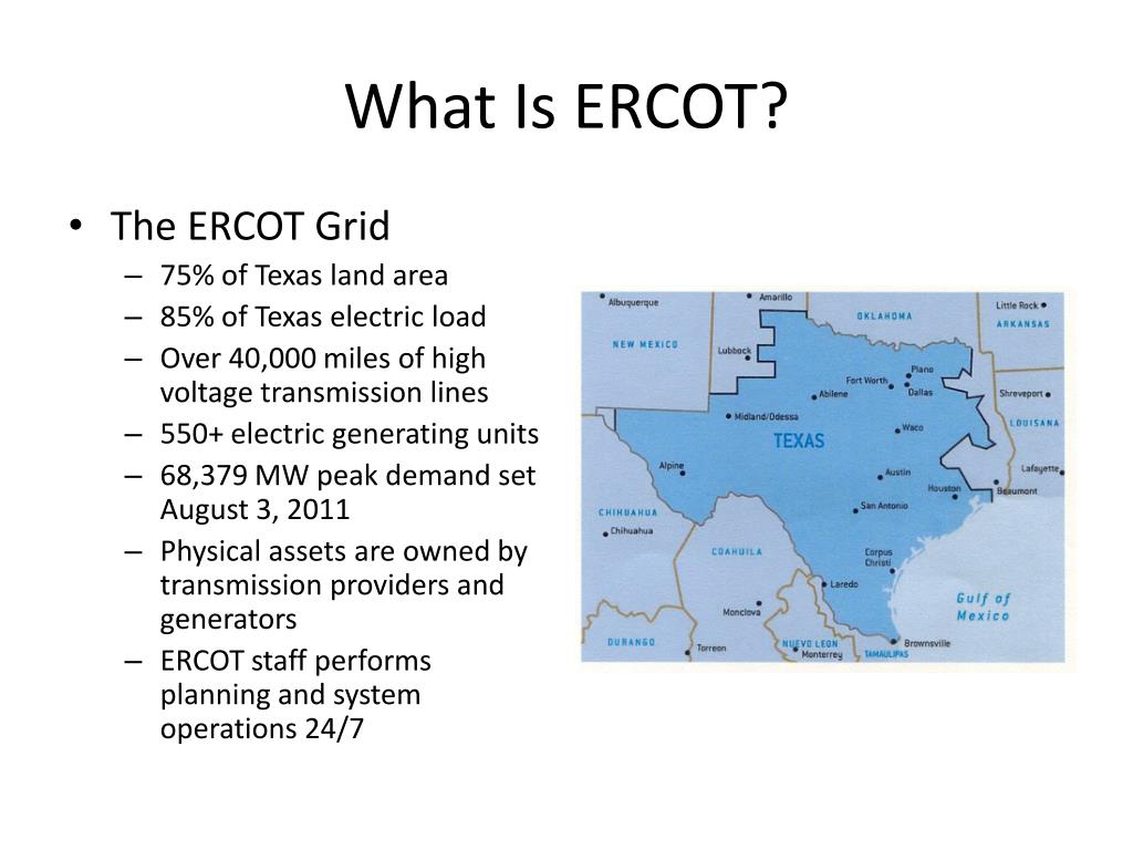 PPT - The Status Of The Electric Grid In ERCOT The Electric Reliability ...