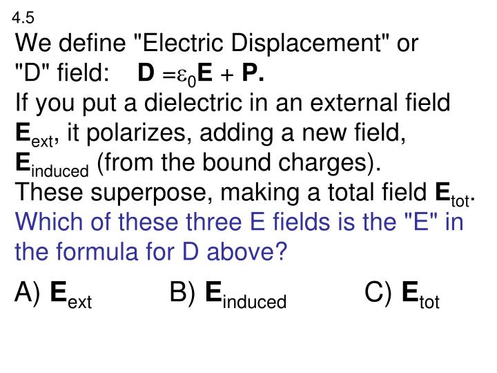 PPT - ELECTRIC DISPLACEMENT PowerPoint Presentation - ID:1563601