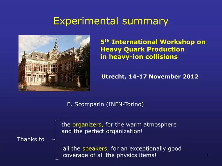 PPT - Experimental summary PowerPoint Presentation, free download - ID ...