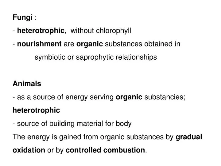 PPT - Fungi : heterotrophic , without chlorophyll nourishment are ...