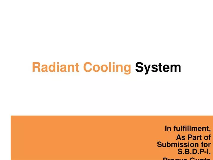 PPT - Radiant Cooling System PowerPoint Presentation, free download ...