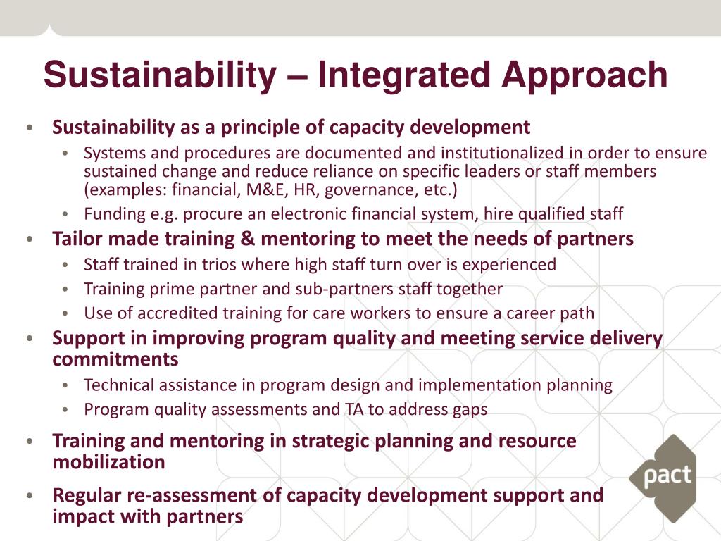 PPT - The Road Towards NPO Sustainability – Lessons Learnt from Pact ...