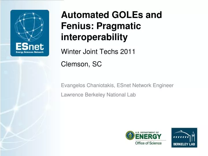 PPT - Automated GOLEs and Fenius : Pragmatic interoperability ...