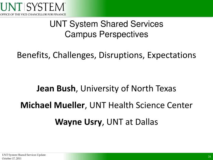 PPT - UNT System Shared Services Update PowerPoint Presentation - ID ...