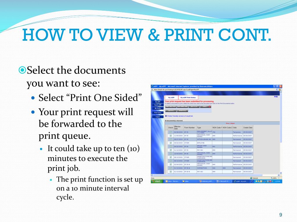 PPT - Welcome to electronic Official Personnel Folder ( eOPF ) for ...