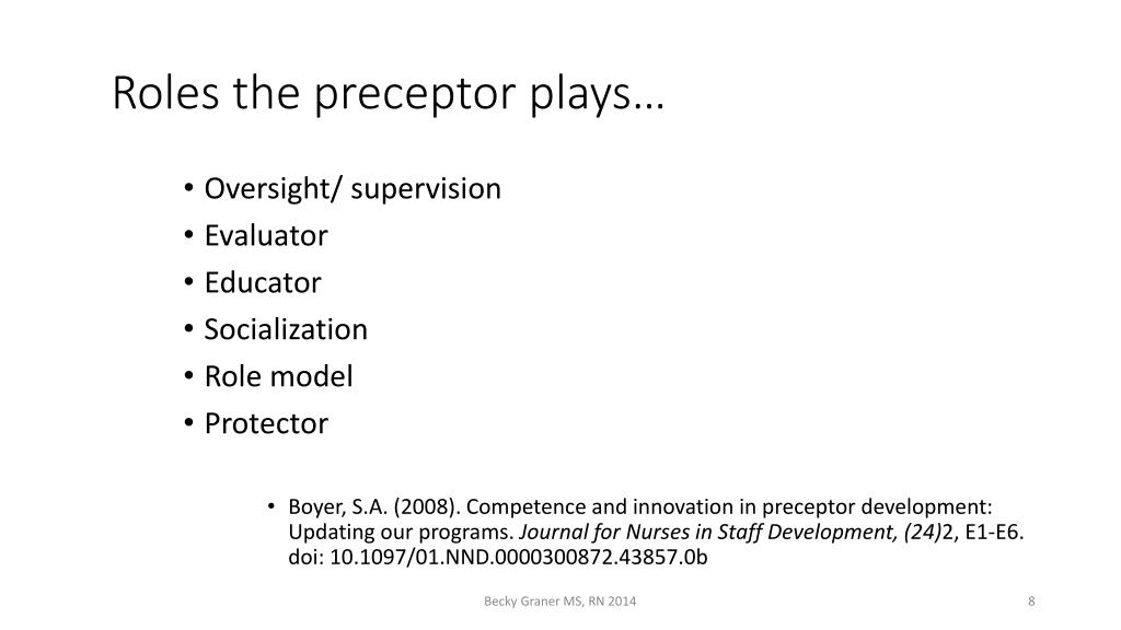 PPT - Nurse Preceptorship PowerPoint Presentation, free download - ID ...