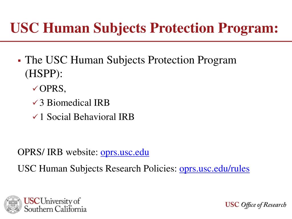PPT - Clinical Trials at USC Protecting Human Research Subjects ...