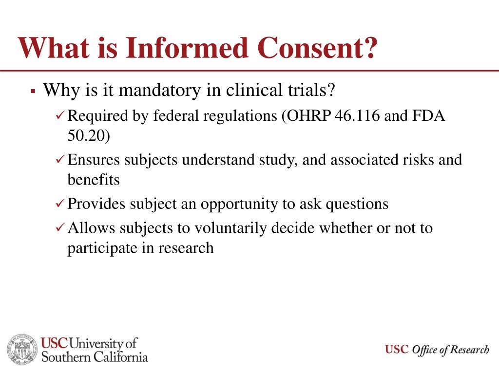 PPT - Clinical Trials at USC Protecting Human Research Subjects ...