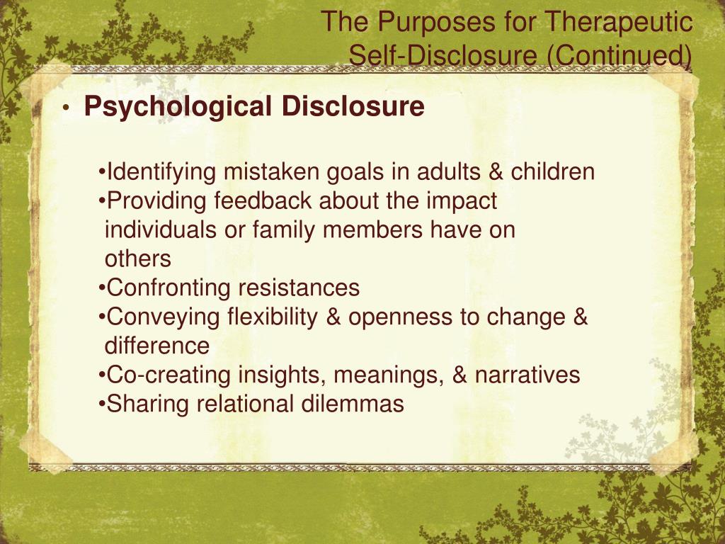 PPT - Human Conversations: Self-disclosure and Storytelling in Adlerian ...