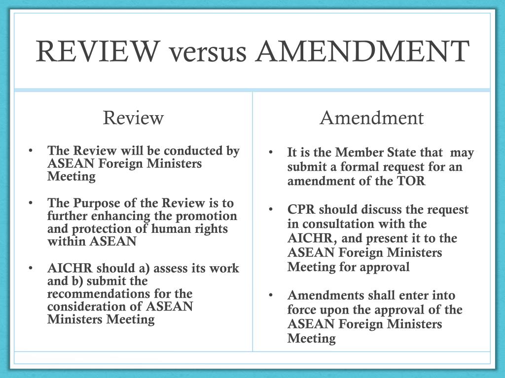 PPT - Opportunities for Civil Society in AICHR TOR Review & Amendment ...