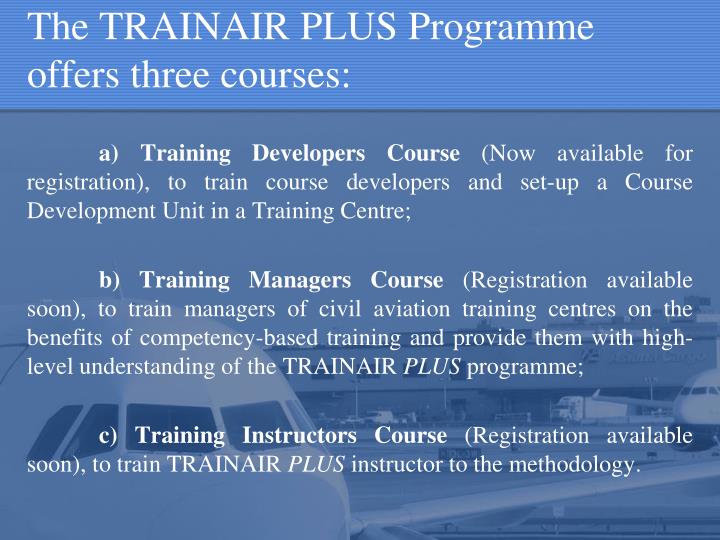 PPT - The ICAO TRAINAIR Programme PowerPoint Presentation - ID:1565061