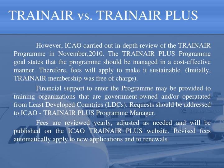 PPT - The ICAO TRAINAIR Programme PowerPoint Presentation - ID:1565061