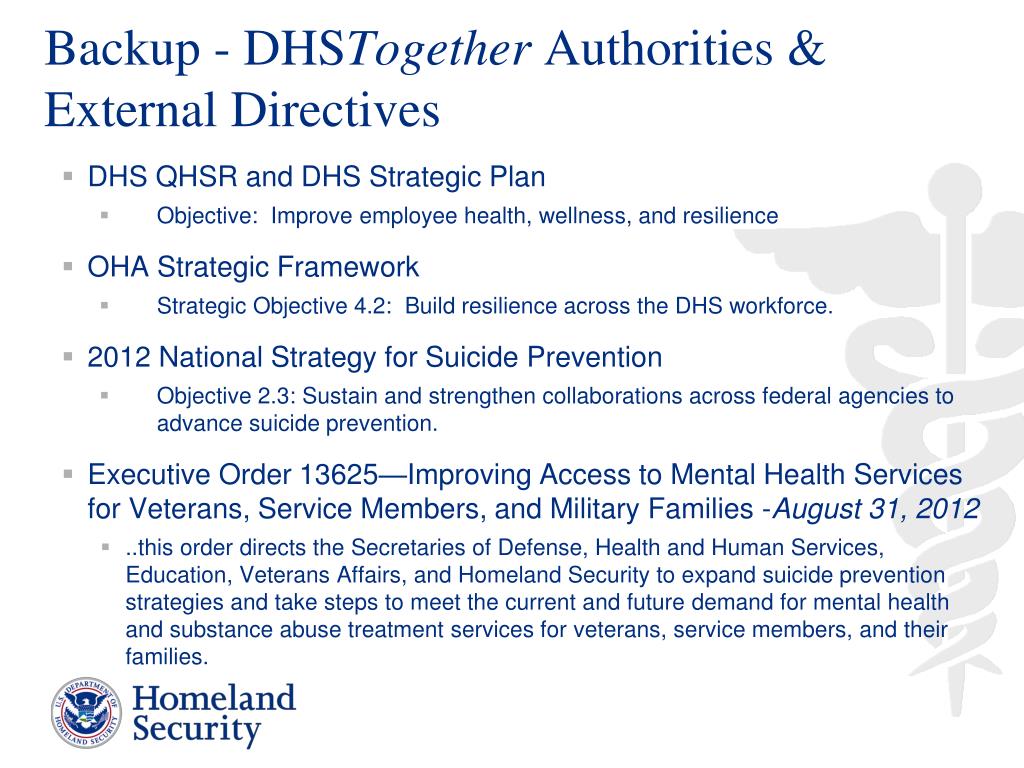 PPT - Department of Homeland Security (DHS) Office of Health Affairs ...
