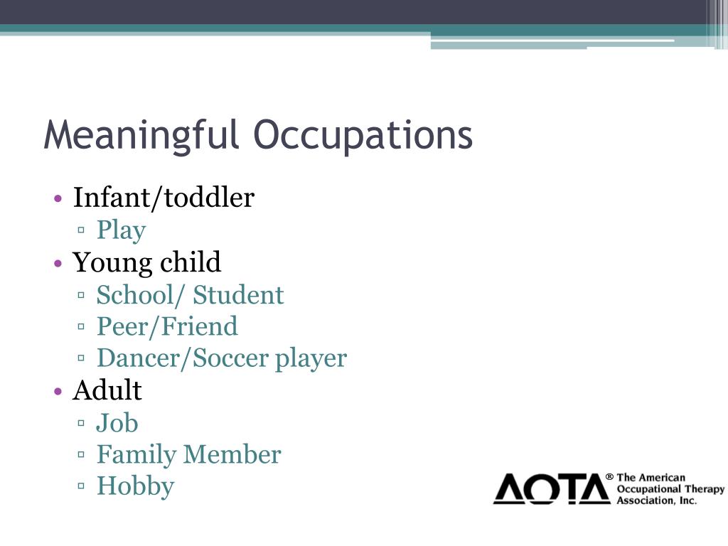 PPT - Occupational Therapy and Early Childhood Transitions PowerPoint ...