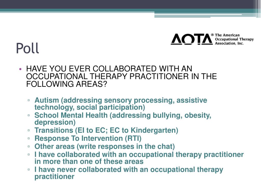 PPT - Occupational Therapy and Early Childhood Transitions PowerPoint ...