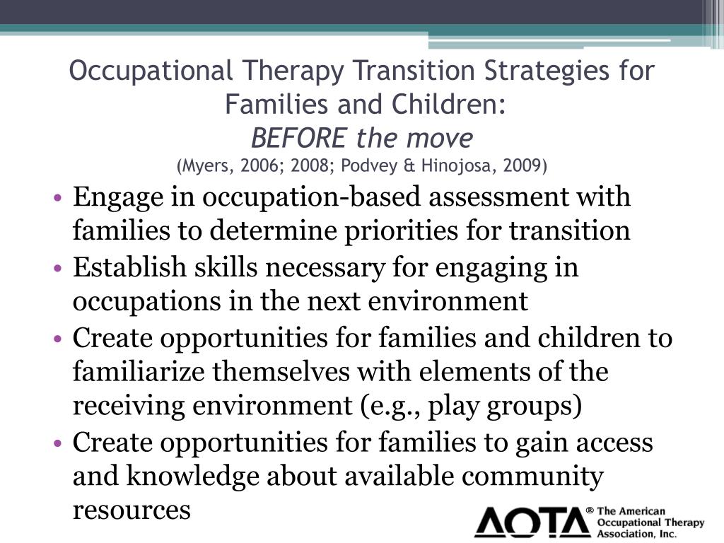 PPT - Occupational Therapy and Early Childhood Transitions PowerPoint ...