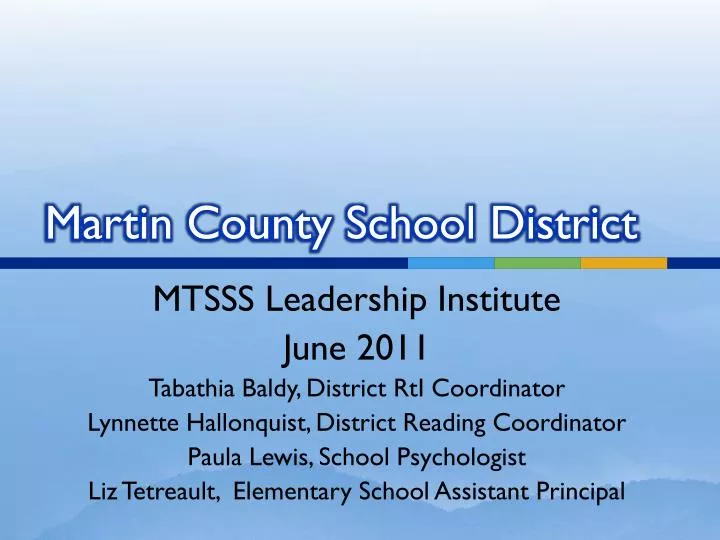 PPT - Martin County School District PowerPoint Presentation, free ...