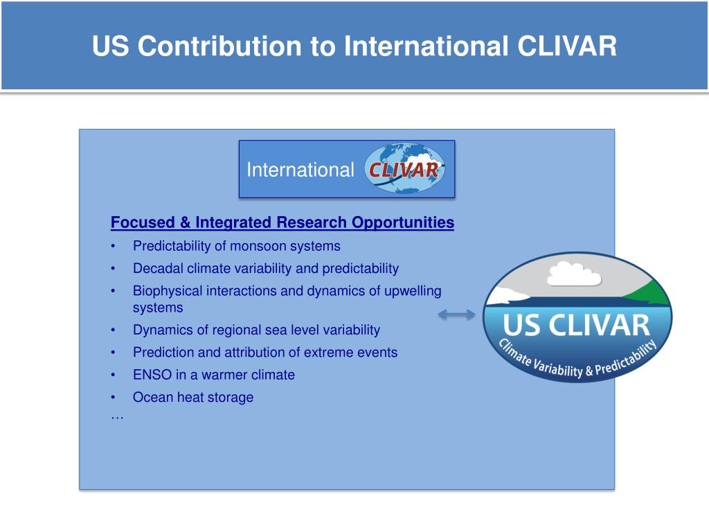 PPT - US CLIVAR Science Plan Lisa Goddard (on behalf of Bob Weller ...