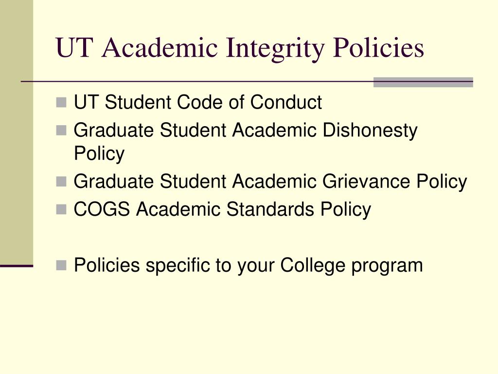 PPT - Academic Integrity in Graduate Education & Research PowerPoint ...
