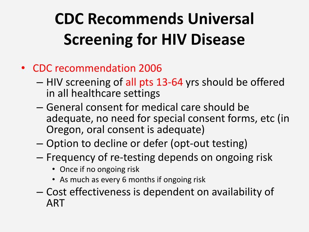 PPT - Screening for Infectious Diseases in Adult Primary Care; Who ...