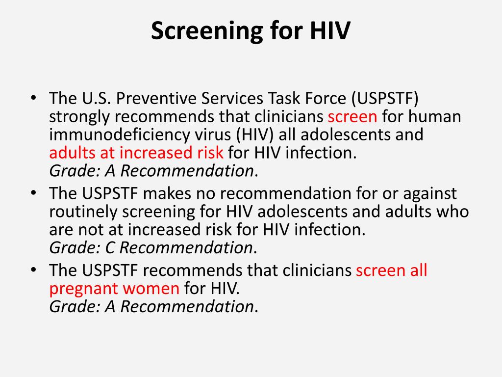 PPT - Screening for Infectious Diseases in Adult Primary Care; Who ...