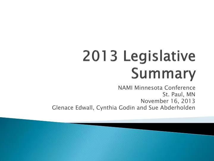 PPT - 2013 Legislative Summary PowerPoint Presentation, free download ...