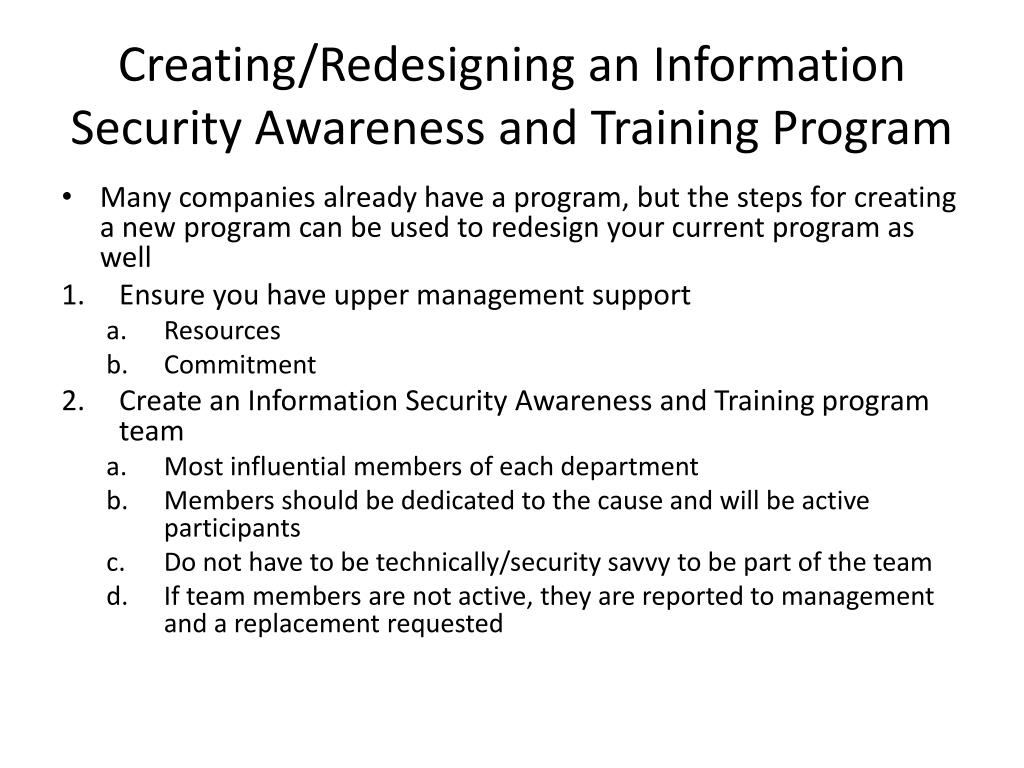 PPT - Information Security Awareness and Training Program: Taking your ...