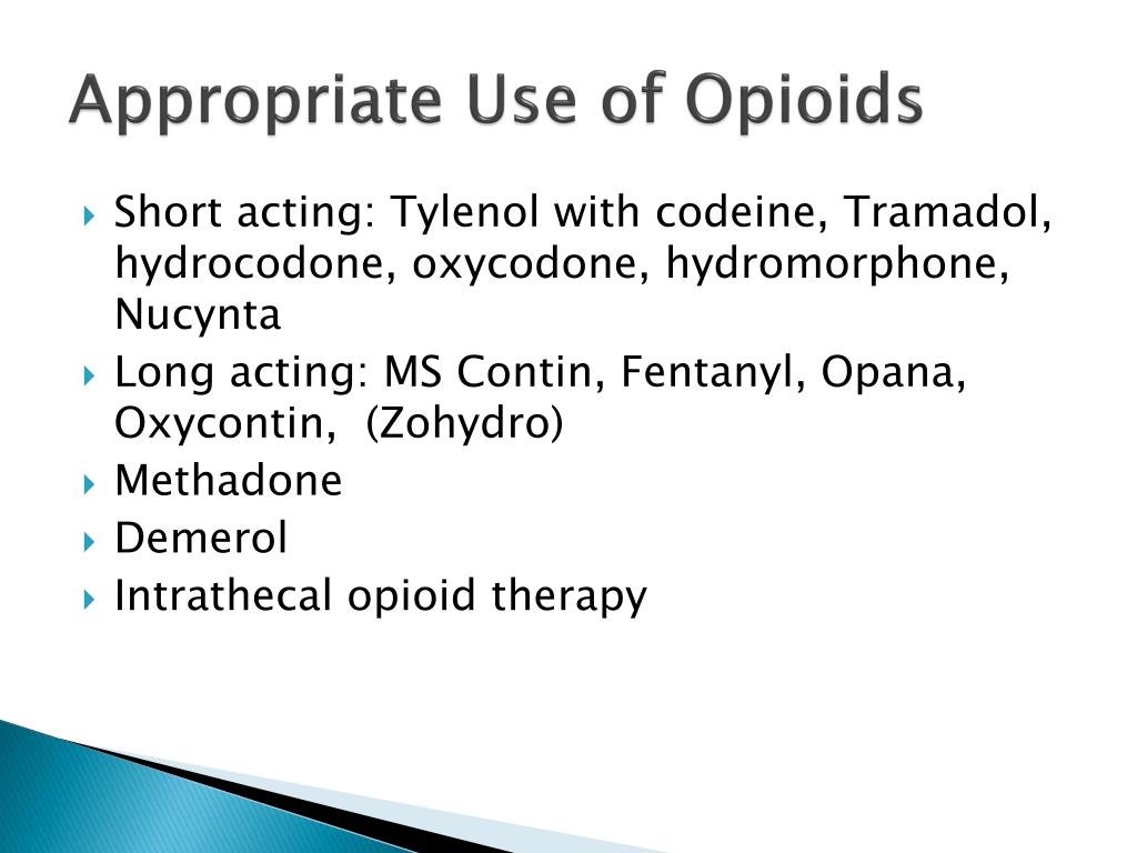 PPT - The Role of Opioid Medication in Chronic Pain Management ...
