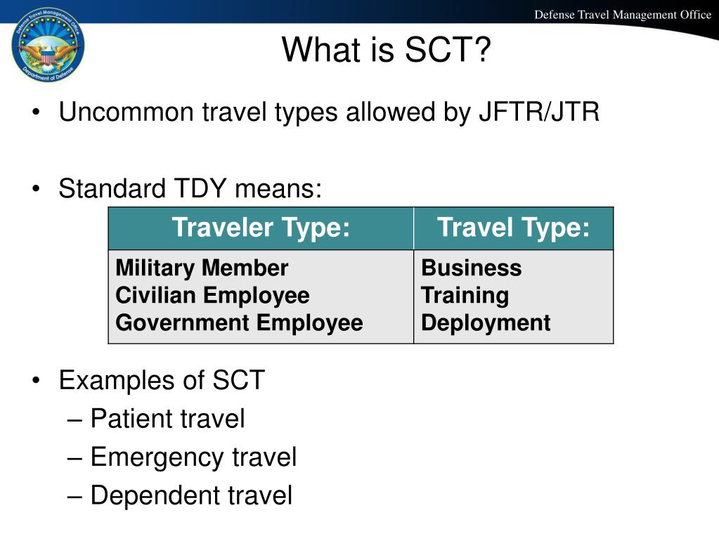 PPT - WELCOME TO T-230 Special Circumstances Travel (SCT) PowerPoint ...