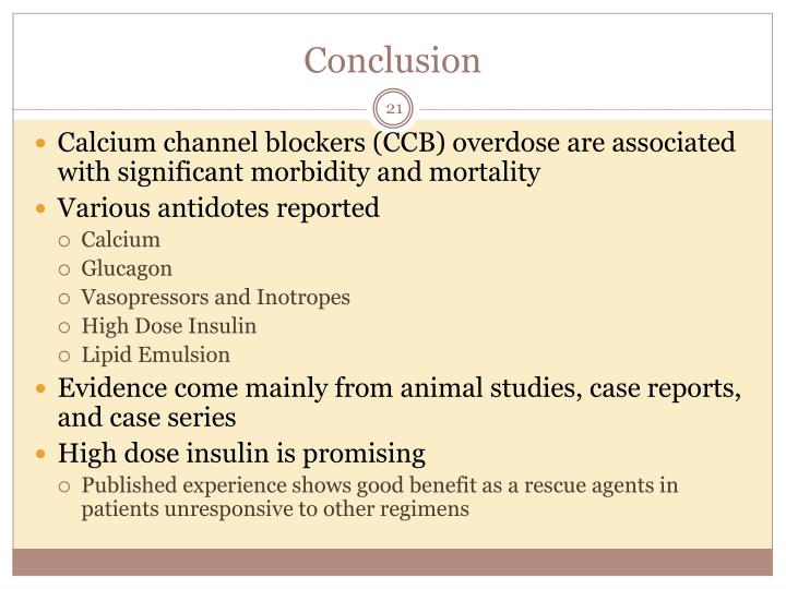 PPT - H igh dose insulin for calcium channel blocker overdose ...