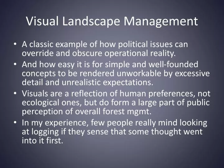 PPT - Visual Landscape Management PowerPoint Presentation, free ...