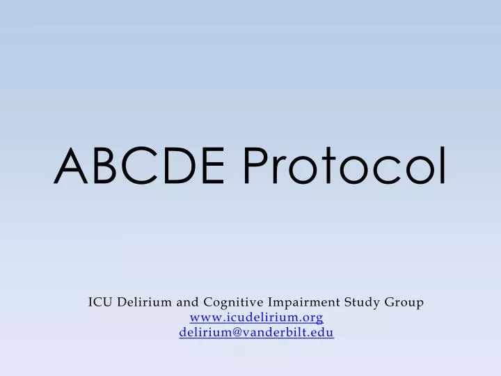 PPT - ABCDE Protocol PowerPoint Presentation, free download - ID:1566677