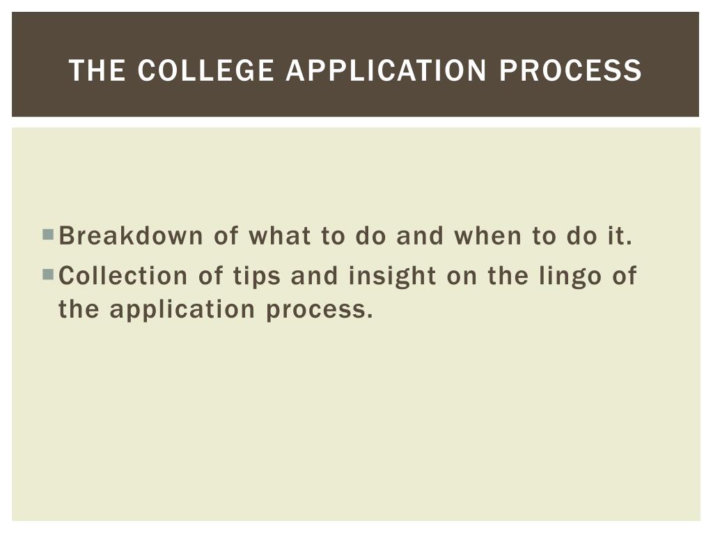 PPT - Senior Parent Night: The College Admissions Process PowerPoint ...