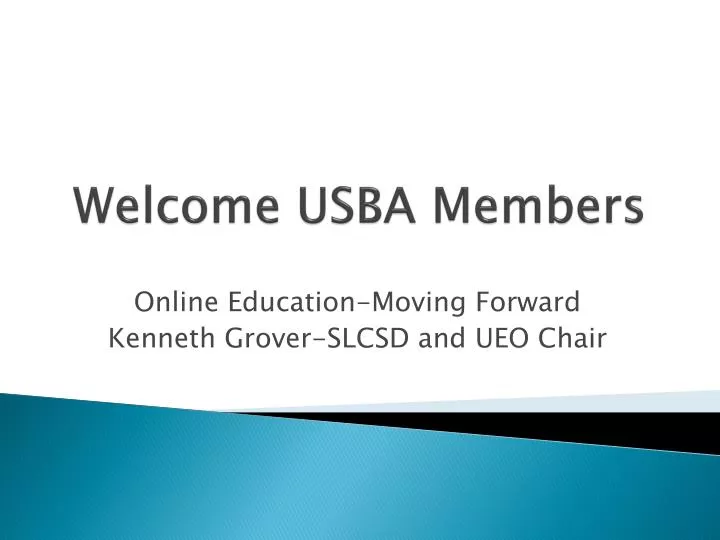PPT - Welcome USBA Members PowerPoint Presentation, free download - ID ...