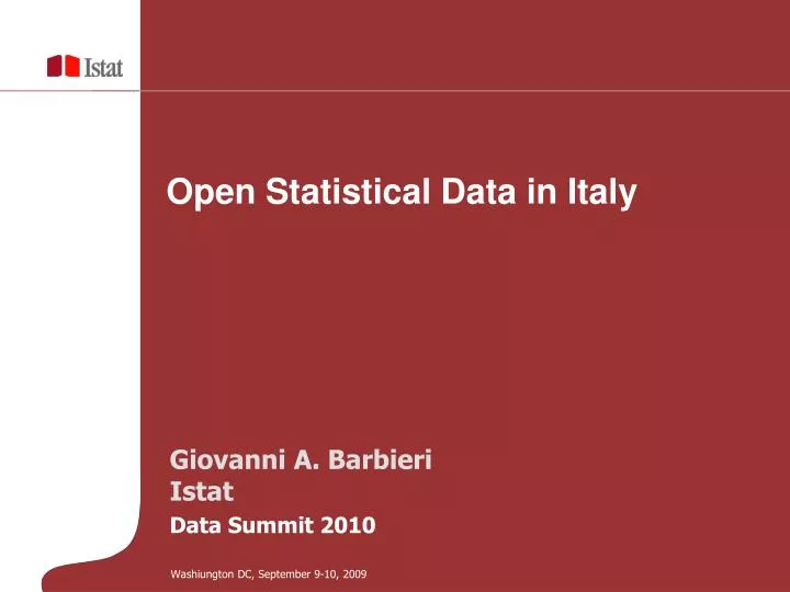 PPT - Open Statistical Data in Italy PowerPoint Presentation, free ...