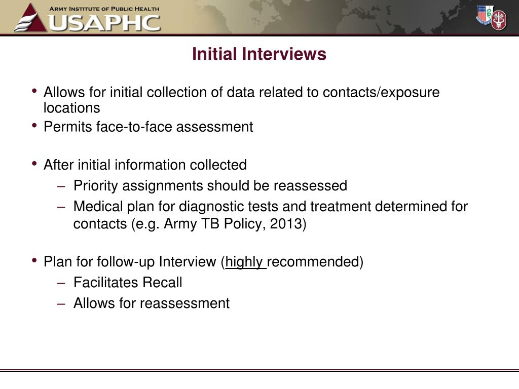 PPT - Conducting Contact Investigations for Tuberculosis July Epi-Tech ...