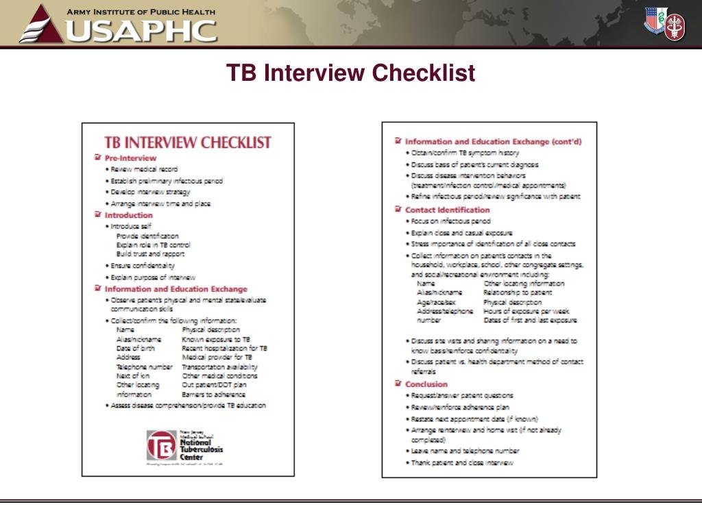 PPT - Conducting Contact Investigations for Tuberculosis July Epi-Tech ...