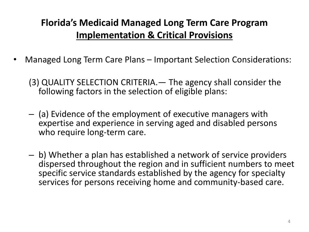 PPT - Medicaid Managed Care Initiatives & The Aging Network Florida ...