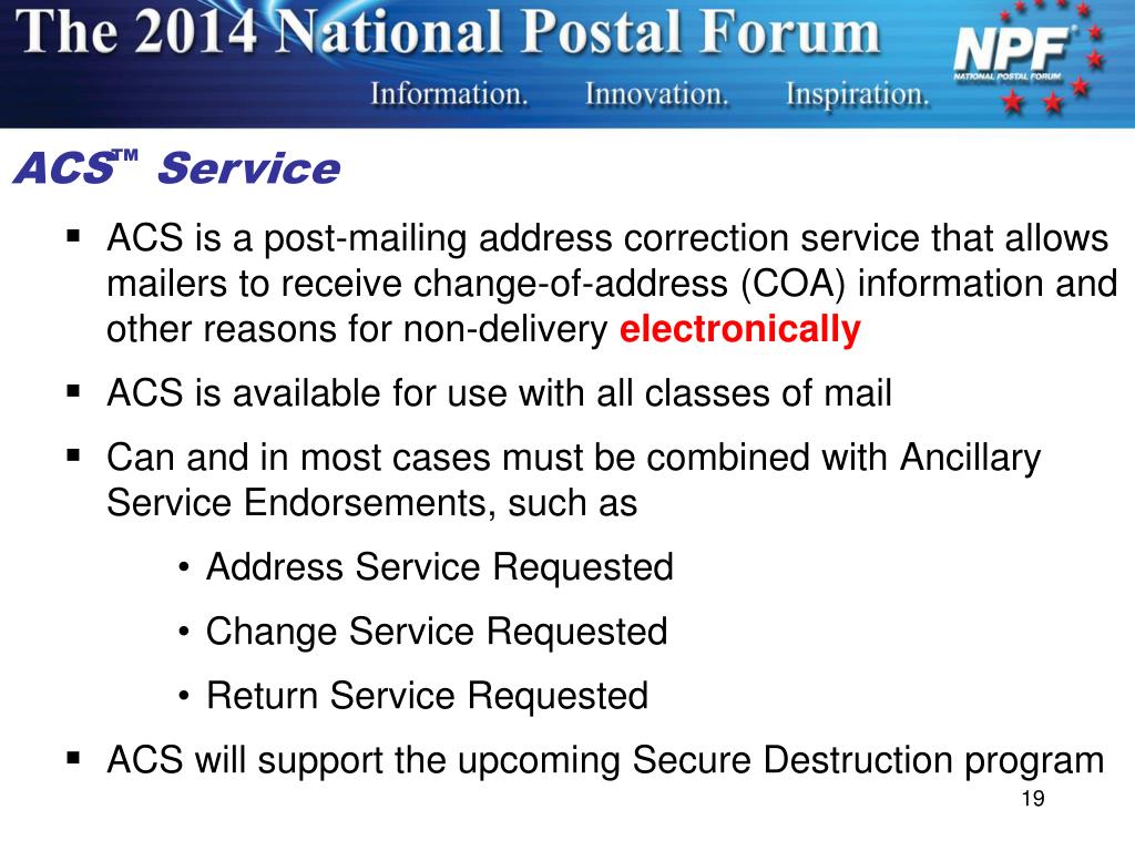 PPT - Managing UAA Mail from ALL Aspects National Postal Forum March 16 ...